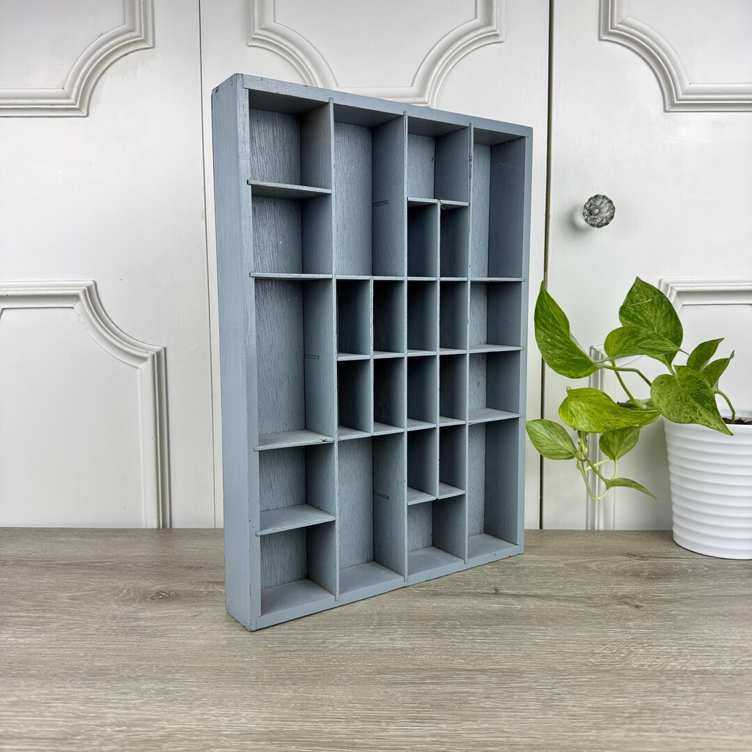 Vintage Wooden Display Shelf for Collectables, UC&GC Cubby Shelf for ...