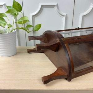 22-1/2 Wooden Salesman Sample Display Cabinet With Curved Glass on 3 ...