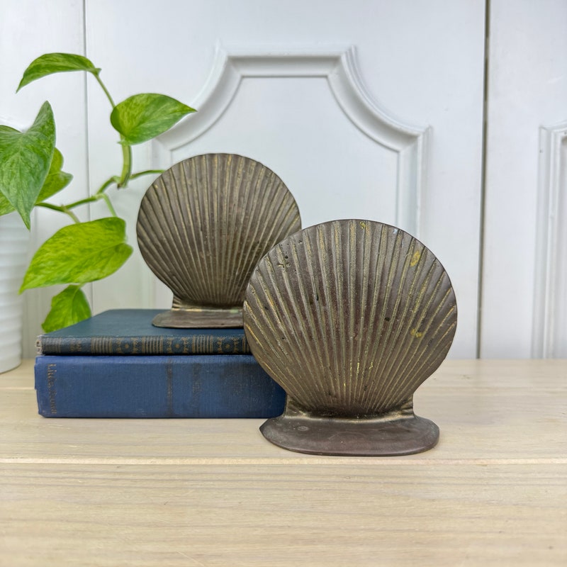 Brass Shell Bookends - Etsy