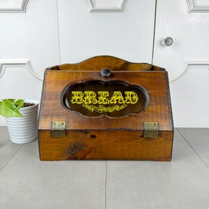 Vintage Large Amish Bread Box With Glass Front, bread, Made With Tender ...