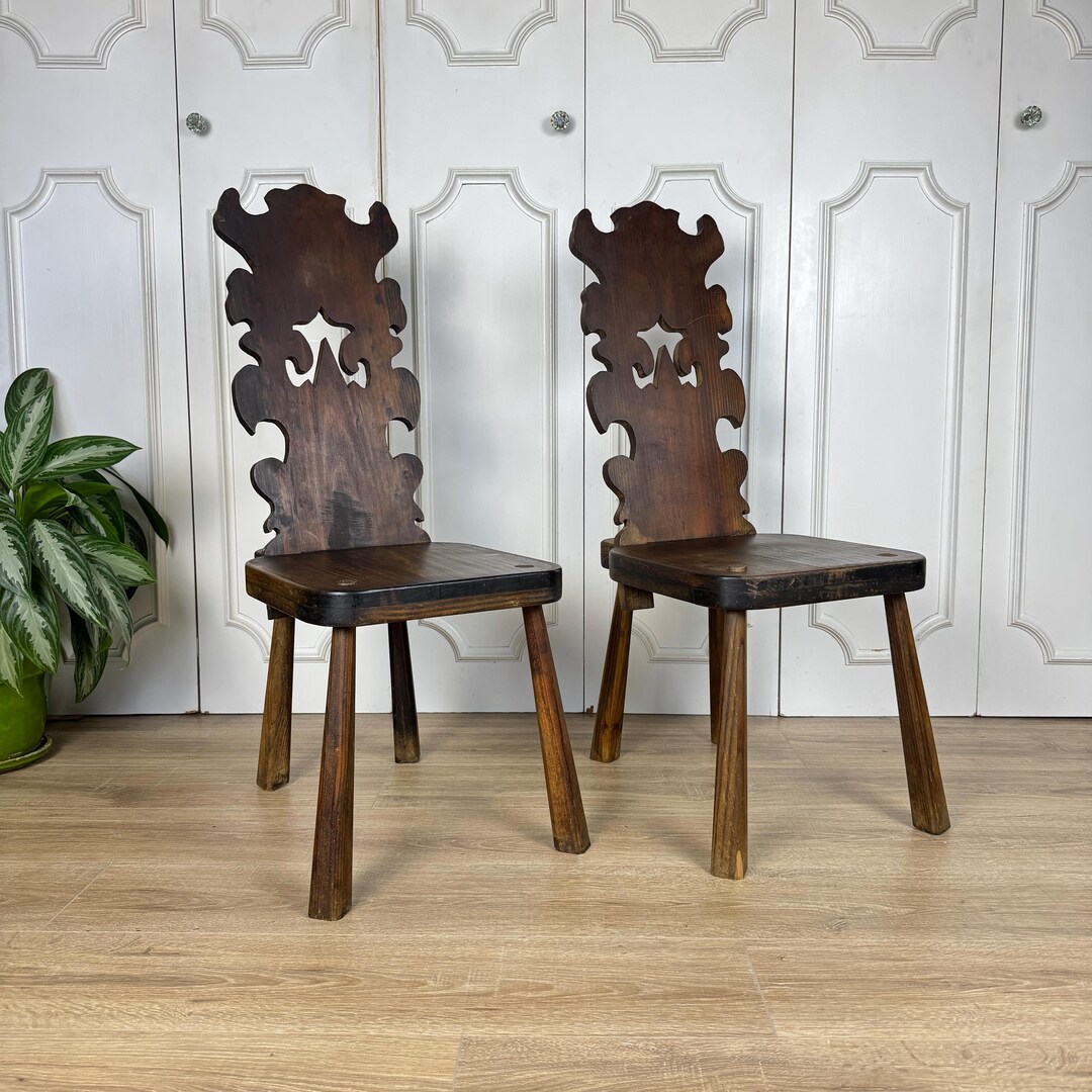 Set of 2 Mexican Mid-century Modernist Don Shoemaker Chairs, Peg Chairs ...