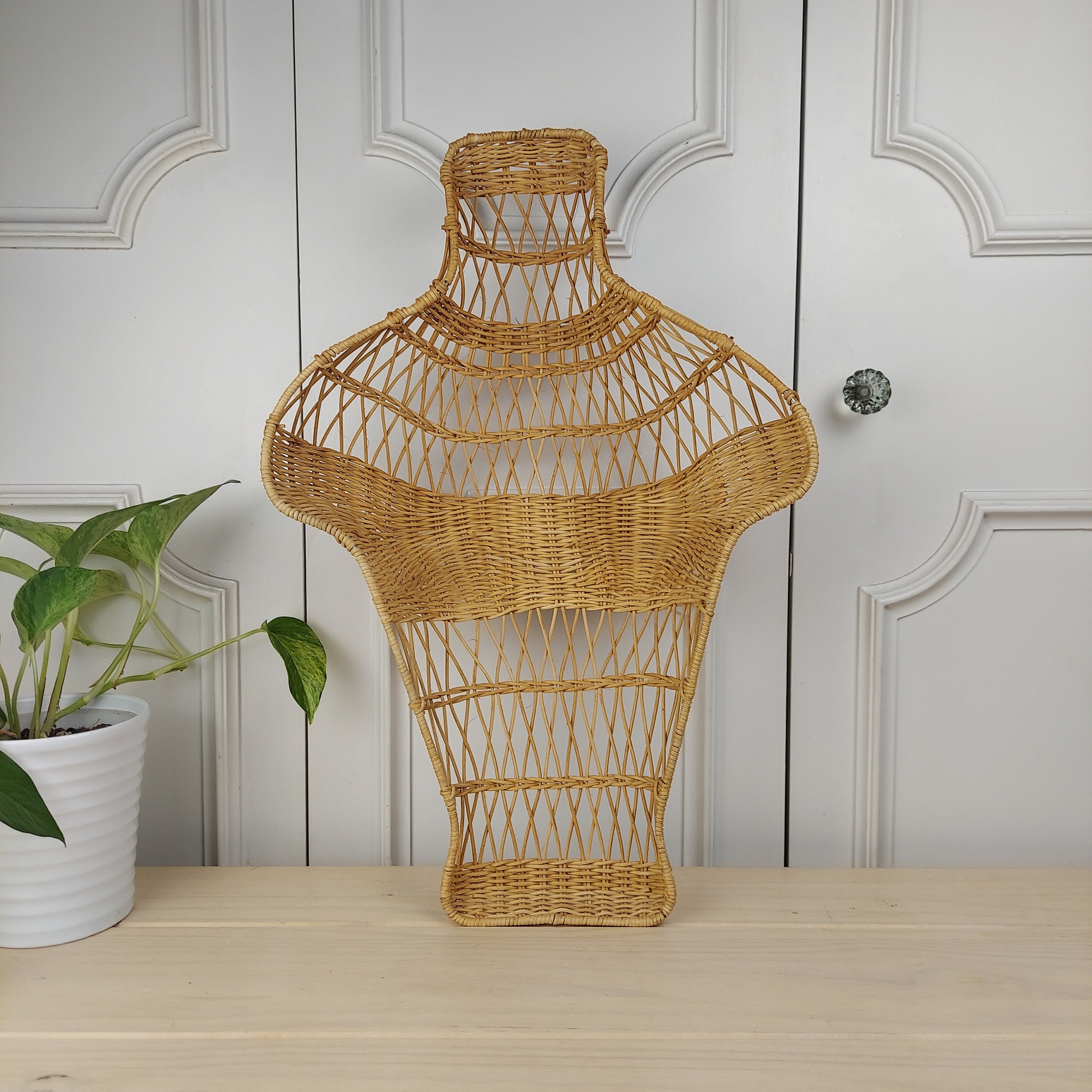 Vintage Wicker Mannequin Rattan Mannequin Torso Wall Decor - Etsy