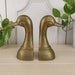 Set of 2 Vintage Brass Duck Bookends, Bookshelf Accents - Etsy