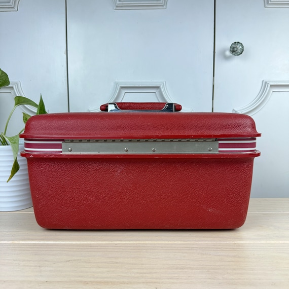 Vintage Red Samsonite Concord Train Case with Key, Tr… - Gem