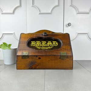 Vintage Large Amish Bread Box With Glass Front, bread, Made With Tender ...