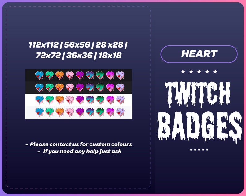 GORY HEART Twitch Sub Badge Pack Emote | Horror Subscriber Badge for ...
