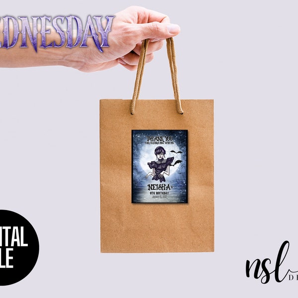 Wednesday Addams Thank You Tag - Etsy