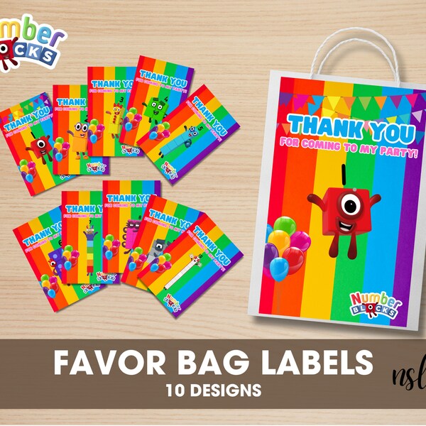 Numberblocks Birthday Favors - Etsy