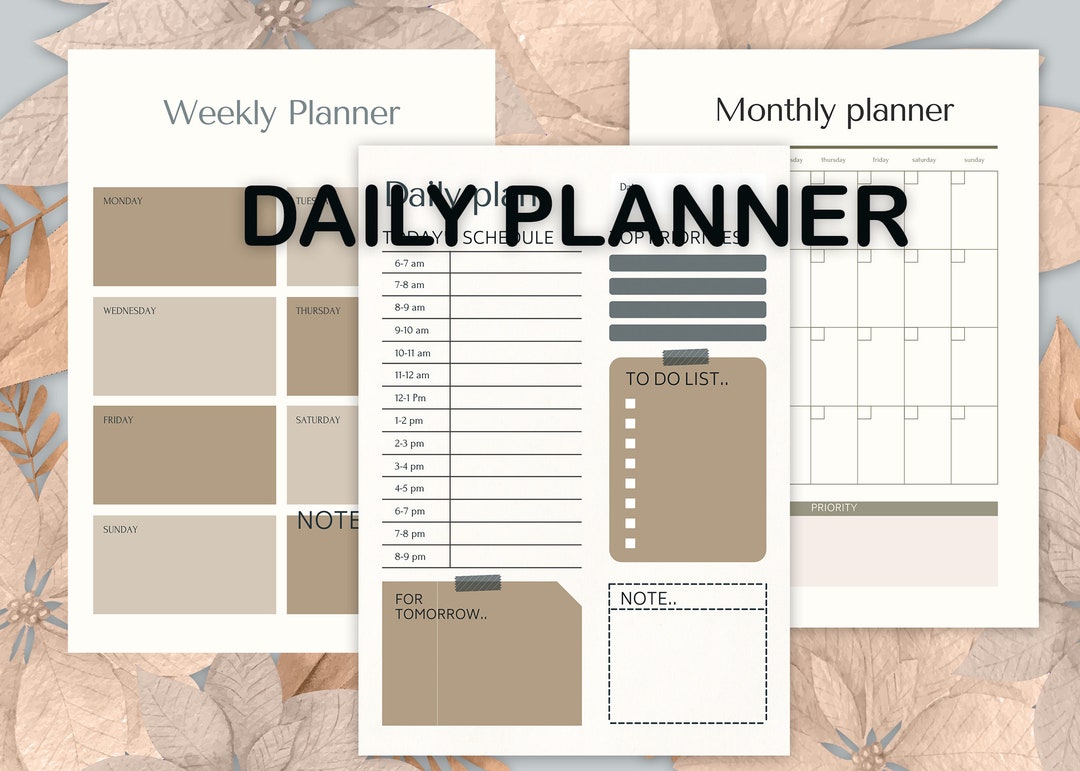 Daily Printable Planner, School Activity Daily Tracker, Daily Tracker ...