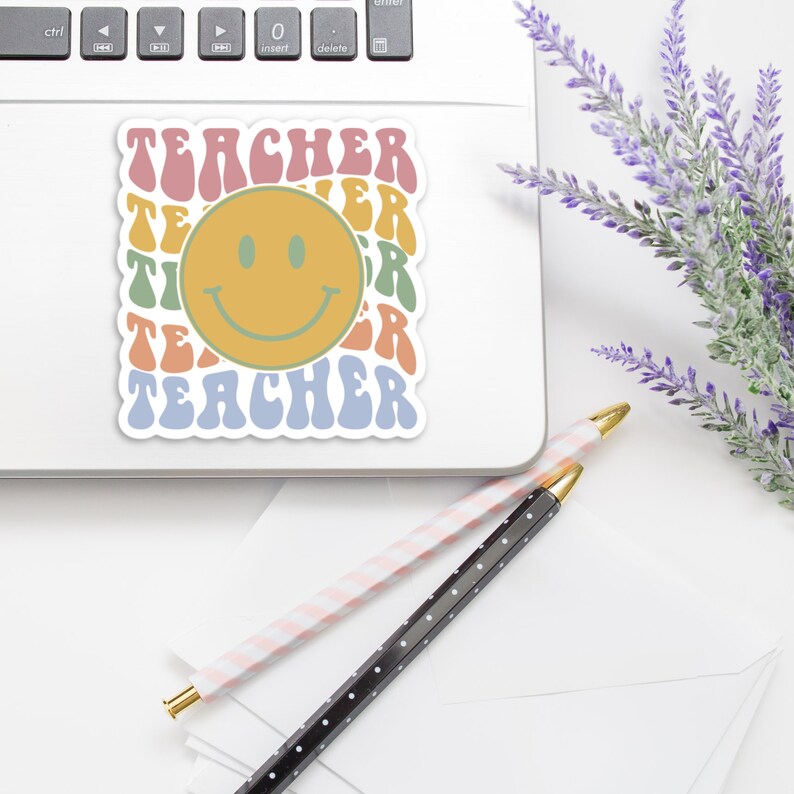 Smiley Teacher Sticker | Water Bottle Art | Instant Pick Me up | Are ...