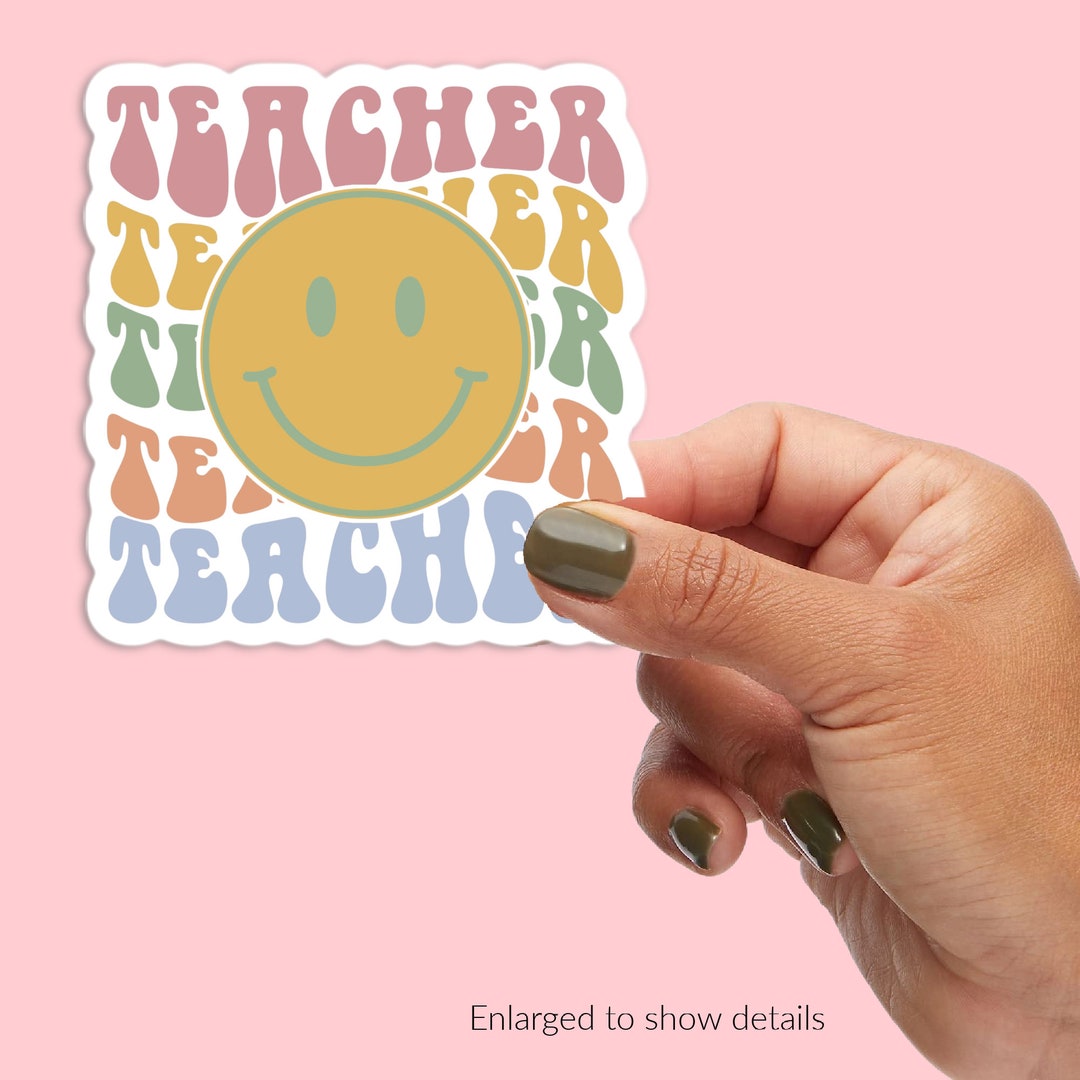 Smiley Teacher Sticker | Water Bottle Art | Instant Pick Me up | Are ...