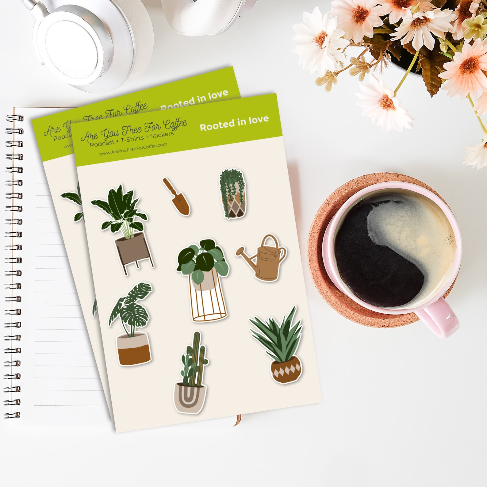 Printable Plants Stickers | Digital Stickers Sheet for Planner, Bridal ...