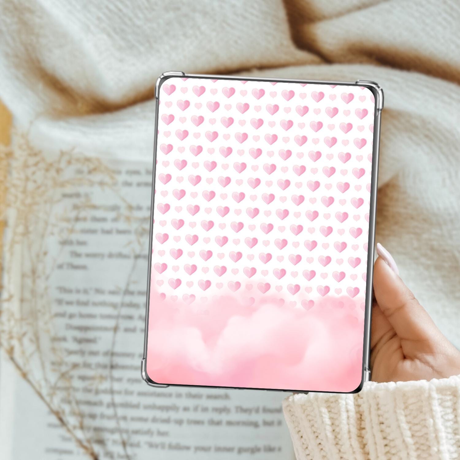 Pretty in Pink Kindle Insert Bundle | Ereader Insert | Wine Glitter ...