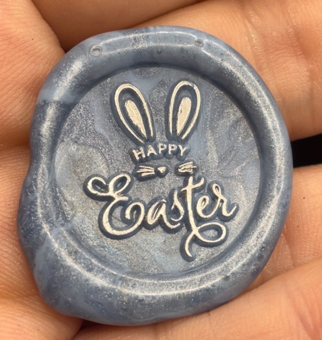 Happy Easter Seal Sticker Place Card, Wax Seal Stickers Easter Bunny ...
