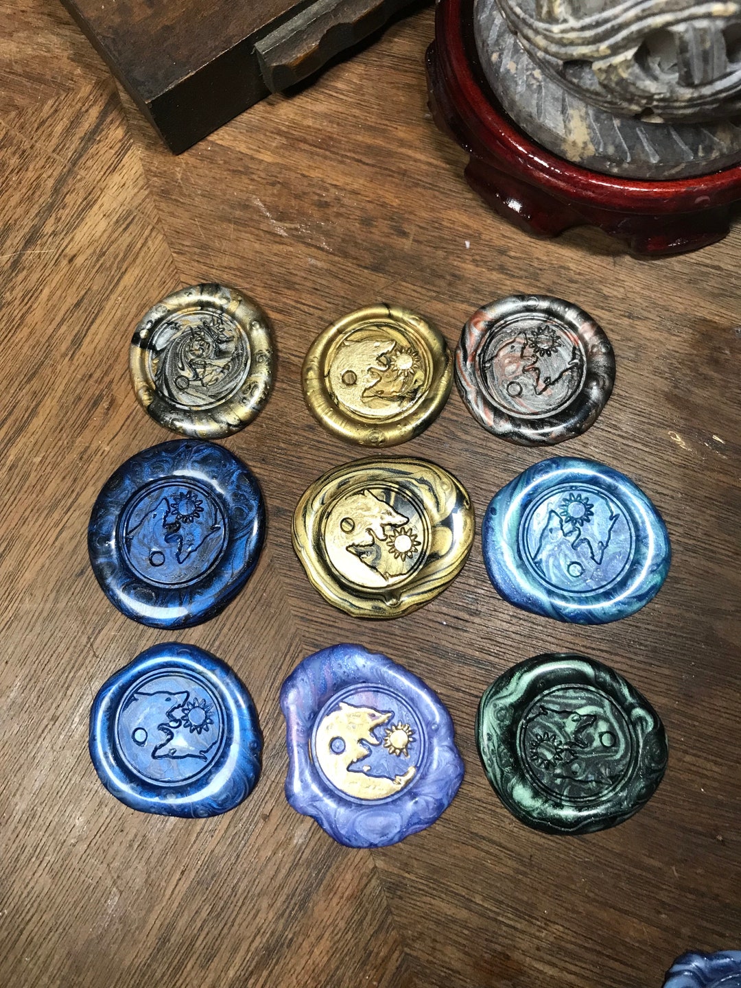 Oden Wolf Wolves Dog Sun Moon Sticker Set Sealing Wax Seals Viking ...