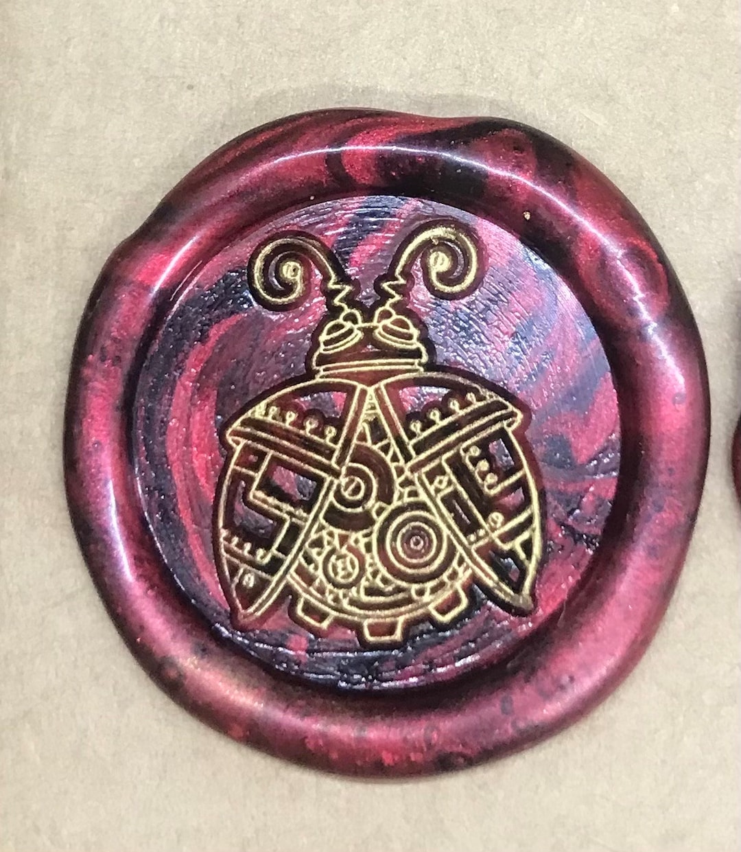 Steampunk Lady Bug Sticker Set Sealing Wax Seals Cards Ladybugs Sticker ...