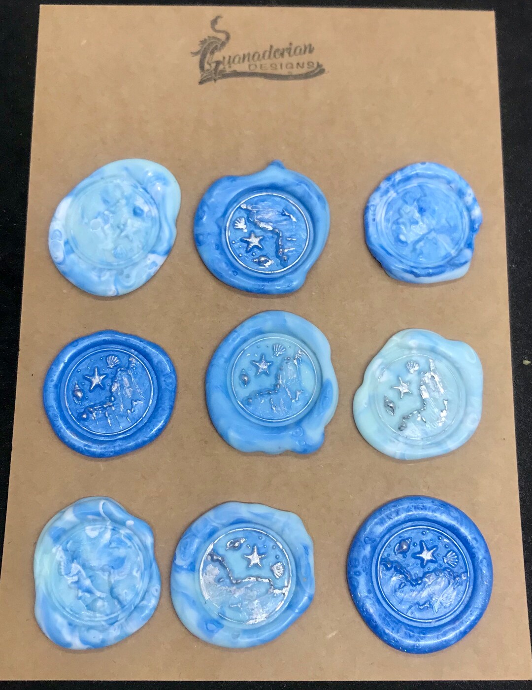 Seaside Seashell Seashore Sticker Set Sealing Wax Seals Cards Ocean ...