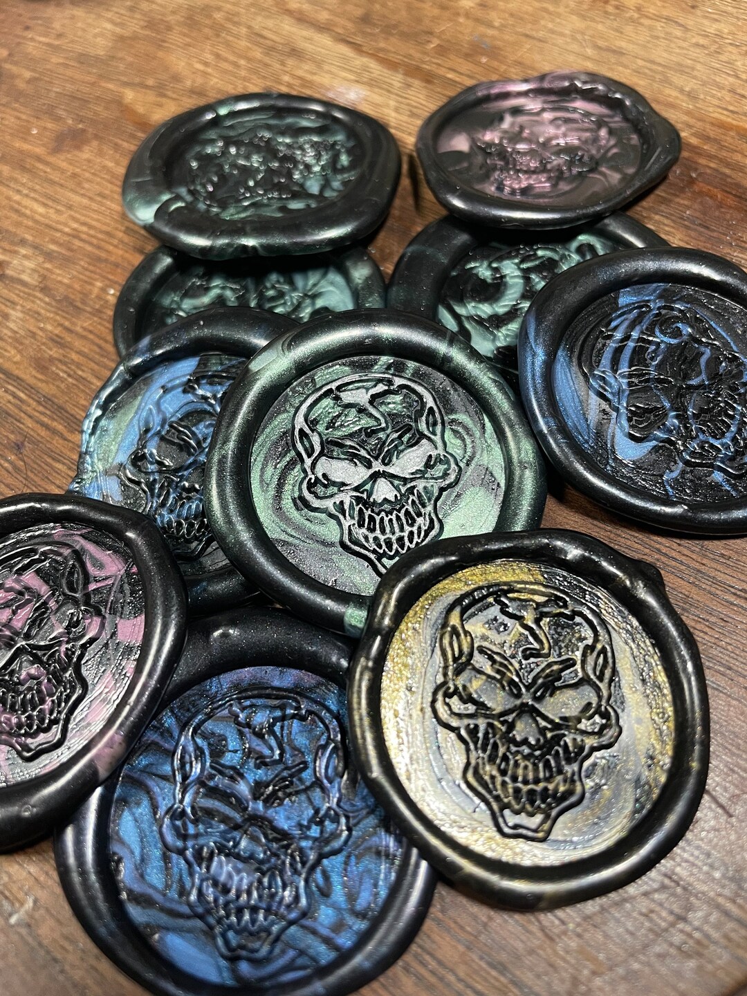 Skeleton Skull Made Live on Tiktok Sealing Wax Sticker Invitation Party ...