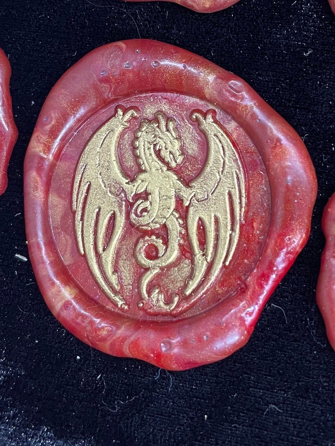 Dragon Wyvern Magic Wax Seal Stickers, Dungeons & Dragons Sticker, Wedding Reception Cards Wax ...