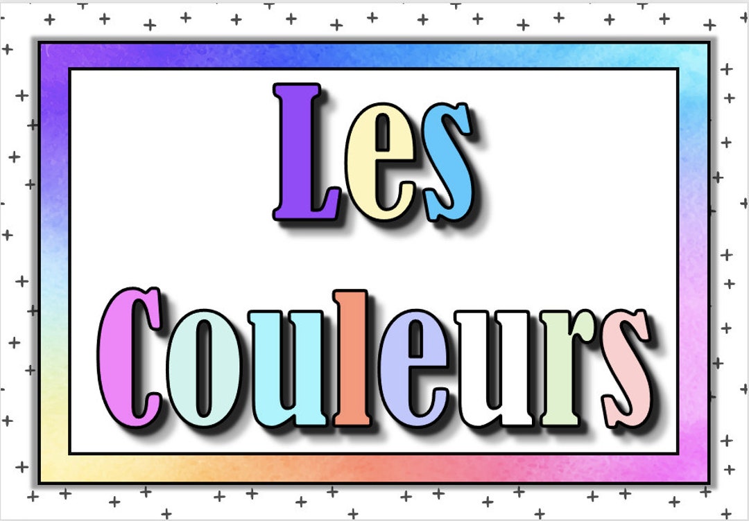 Printable French Classroom Posters - Colours - Les Couleurs - Teaching ...