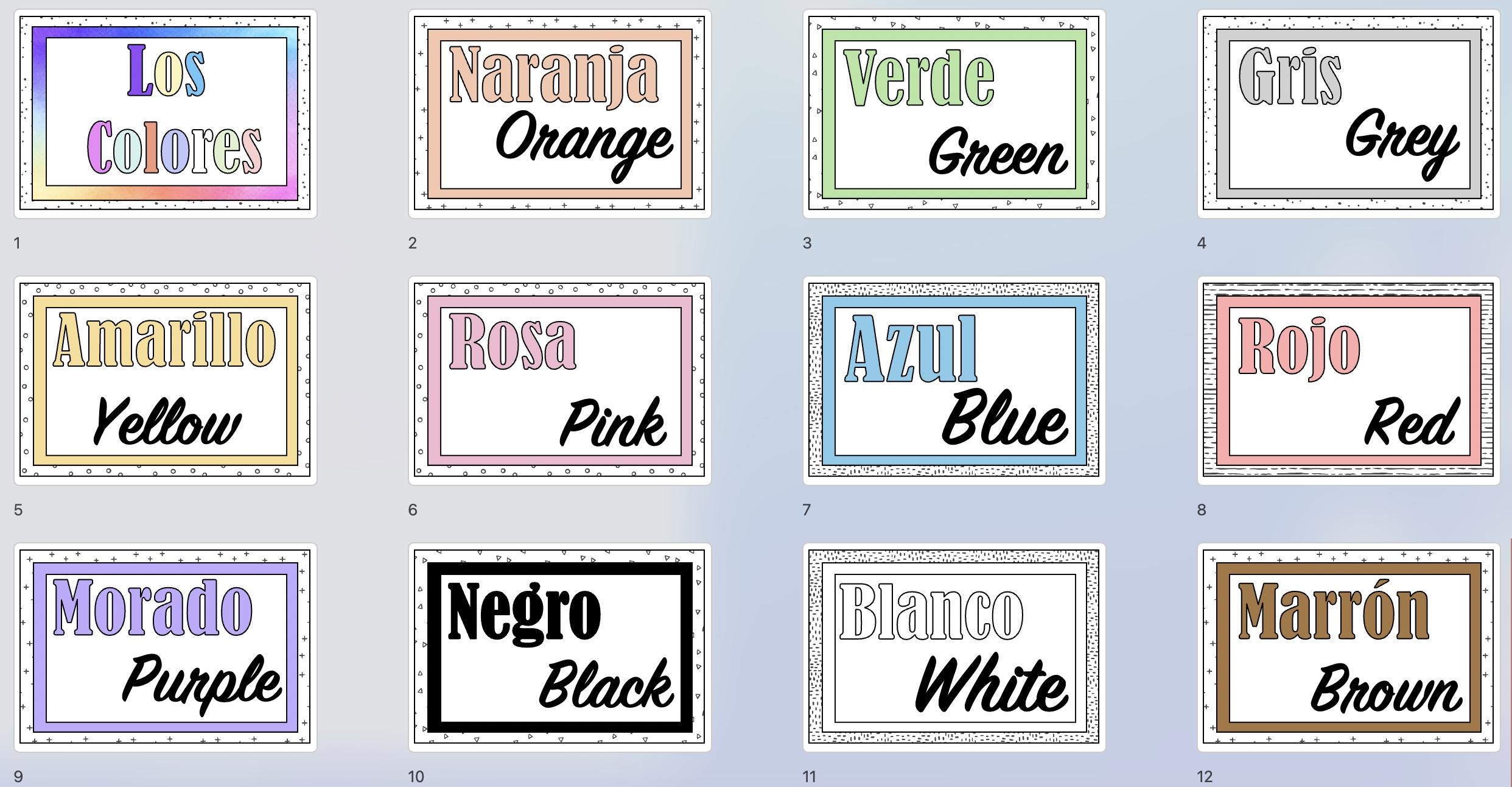 Printable Spanish Posters - Colours - Los Colores - Teaching - Resource ...