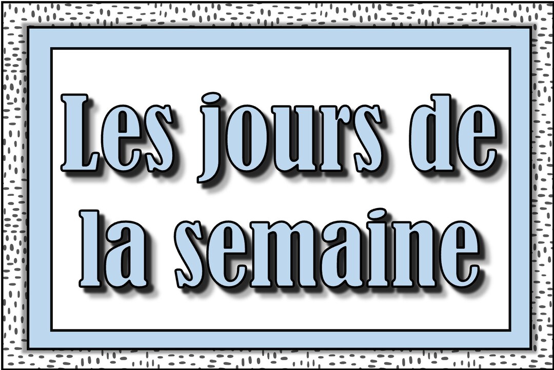 Printable French Posters - Days of the Week - Teaching - Resources ...