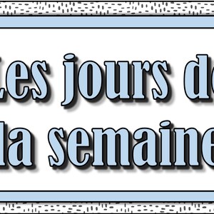 Printable French Posters - Days of the Week - Teaching - Resources ...