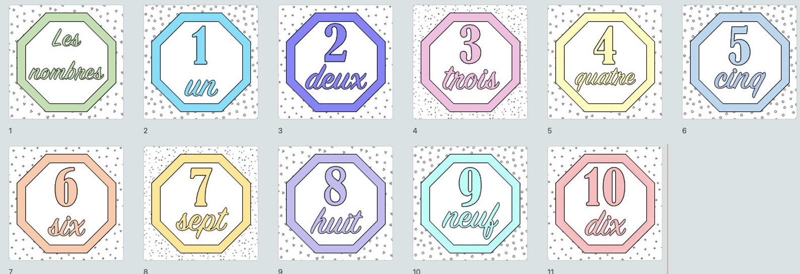 Printable French Number 1-10 Posters - Teaching - Resources - Digital ...