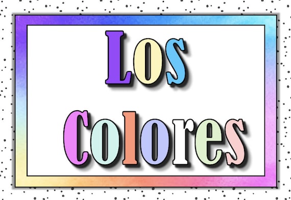 Printable Spanish Posters Colours Los Colores Teaching - Etsy