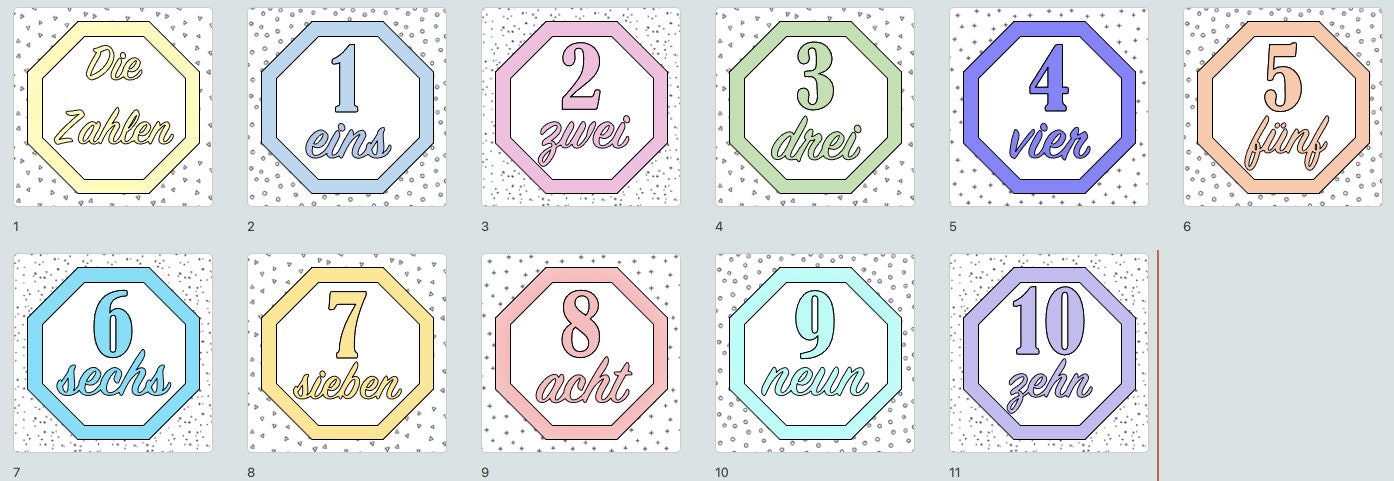 Printable German Posters - Numbers 1-10 - Teaching - Resource - Digital ...