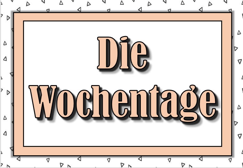 Printable German Posters Days of the Week Teaching Resources Digital ...