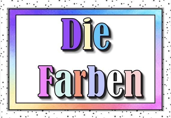 Printable German Posters Colours Die Farben Printable - Etsy