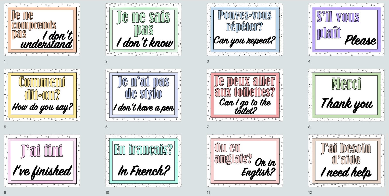Printable Common Classroom Phrases - French - Printable Posters ...