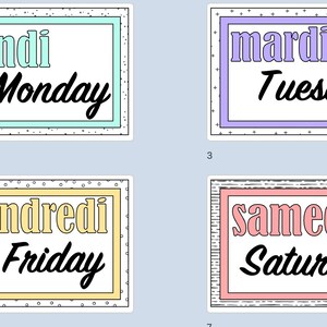 Printable French Posters - Days of the Week - Teaching - Resources ...