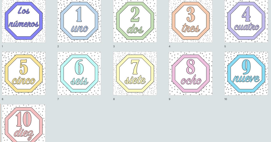 Printable Spanish Numbers 1-10 Posters - Teaching - Resources - Digital ...