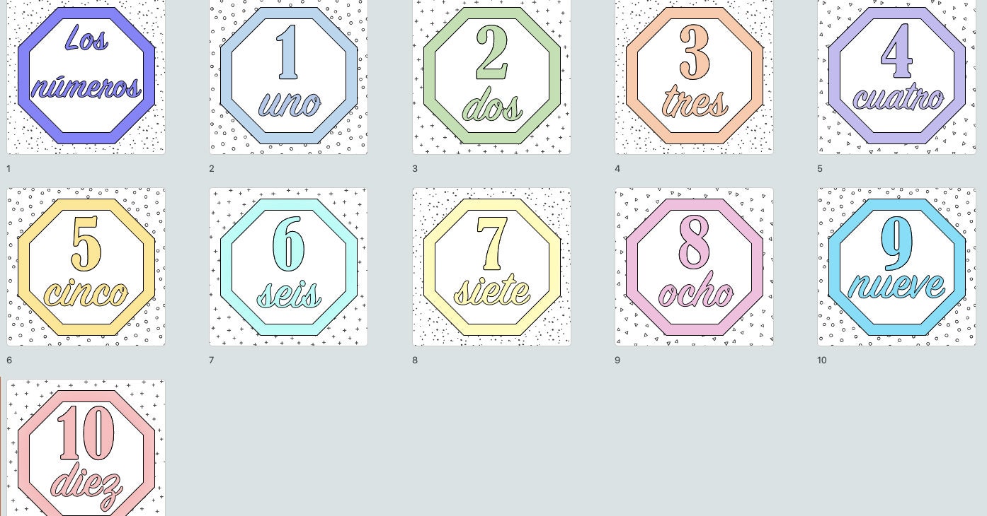 Printable Spanish Numbers 1-10 Posters - Teaching - Resources - Digital ...