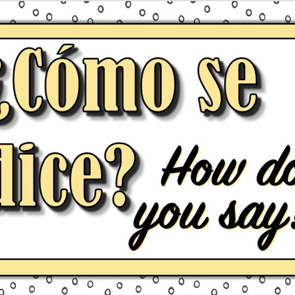 Spanish Phrases Posters - Etsy