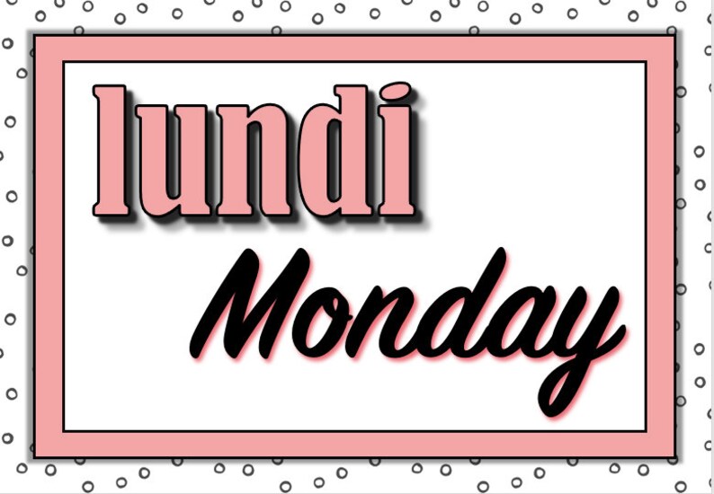 Printable French Posters Days of the Week Teaching Resources Digital ...