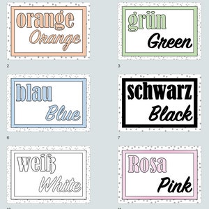 Printable German Posters Colours Die Farben Printable PDF Digital ...