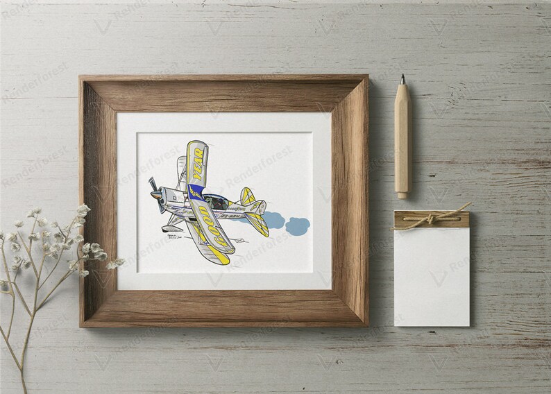 Cartoon Style Pitts Special Printable Aviation Art Gift Wall Art Ideal ...
