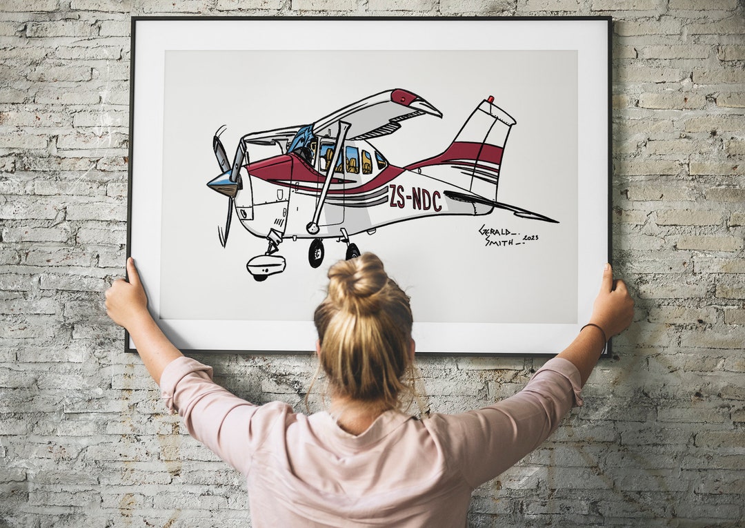 Cessna 206 Aircraft Art Print, Pilot Gift (digital Download) - Etsy