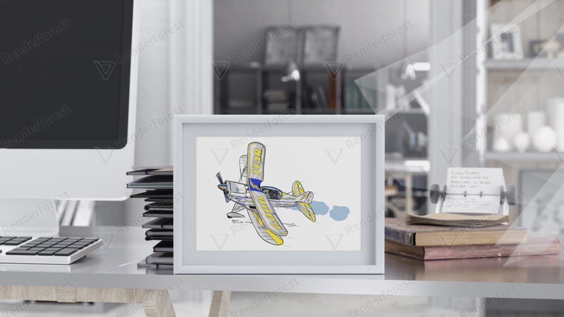 Cartoon Style Pitts Special Printable Aviation Art Gift Wall Art Ideal ...