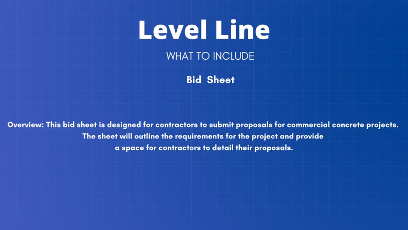 Edible Commercial Concrete Bid Sheet - Etsy