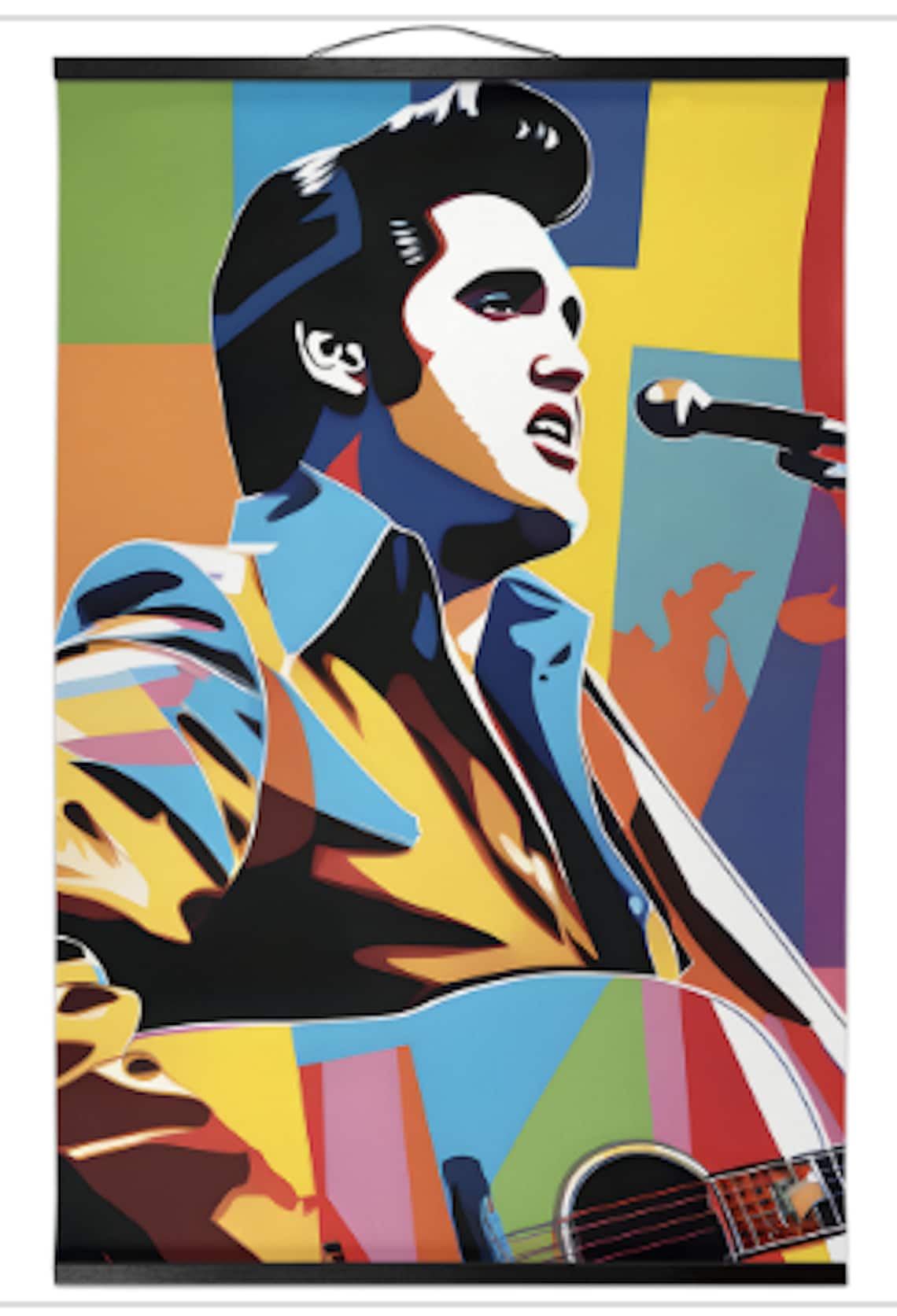 Retro King of Rock and Roll, Pop Art, Singer, Artist, Poster, Print ...
