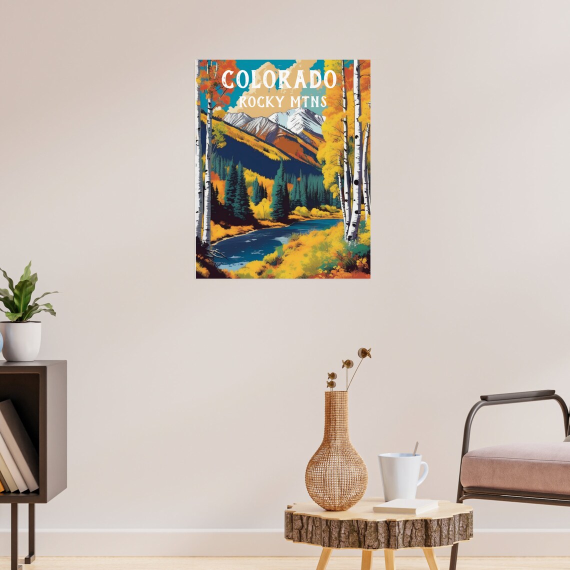 Colorado Rocky Mountains and River Travel Poster, Print, Mountain Wall ...