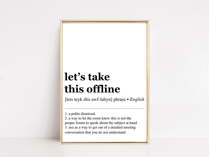 Funny Office Decor Funny Office Definitions Office Wall Art Office Art ...