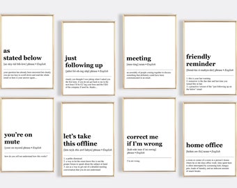 Funny Office Decor Funny Office Definitions Office Wall Art Office Art ...