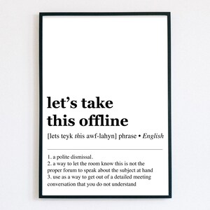 Funny Office Decor Funny Office Definitions Office Wall Art Office Art ...