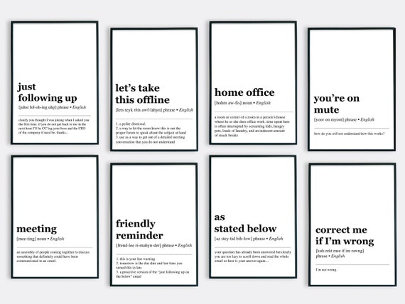 Funny Office Decor Set 8 PRINTABLES Funny Office | Etsy