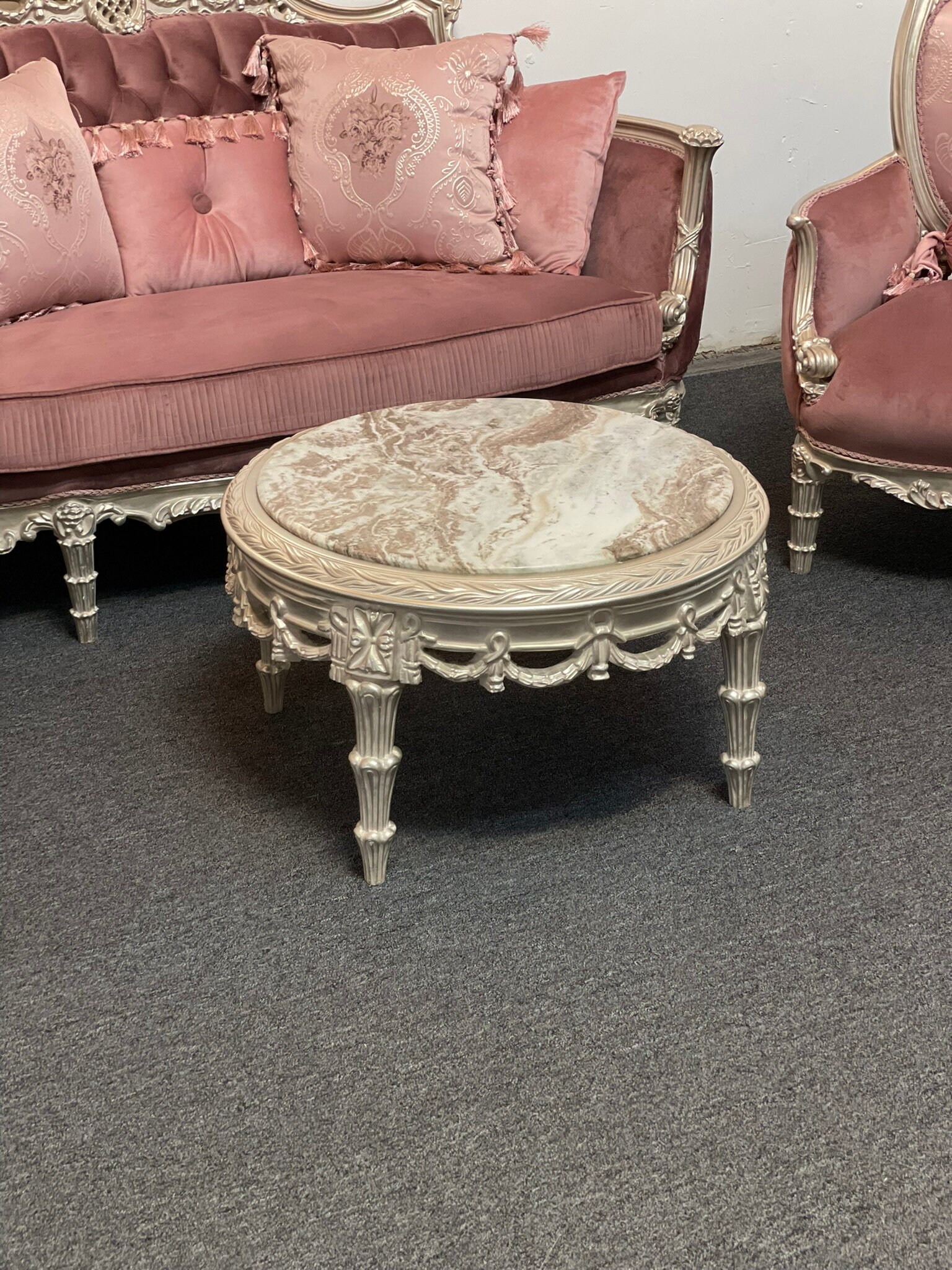 French Style Pink Living Room Set - Etsy